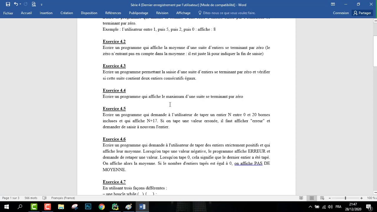 تمارين بايثون Exercices python 4 (Darija by Azizi): boucle while partie 1 - YouTube