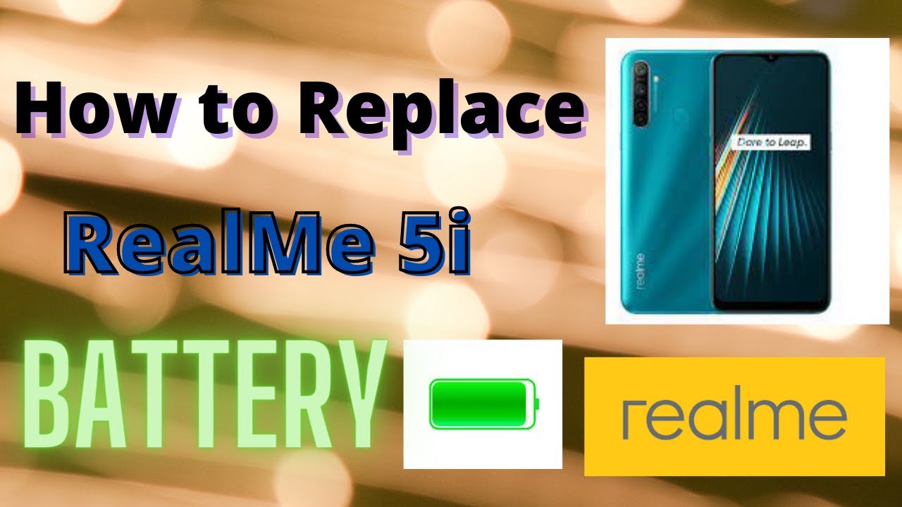 How to replace Realme 5i Battery - YouTube