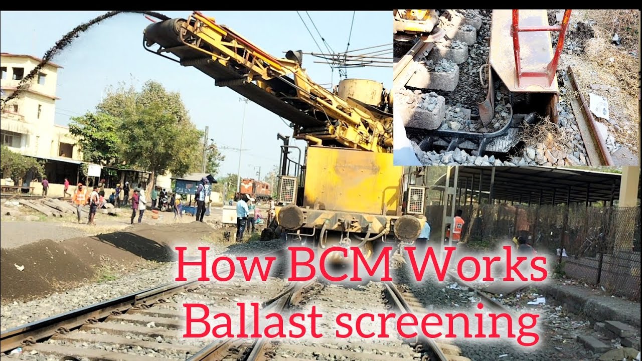 BCM Ballast screening Machine of Railway Track, #indianrailways # ...