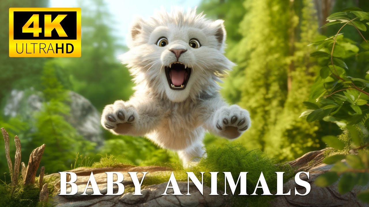 Cute Moments Of Young Wild Animals With Relaxing Music (Colorfully ...