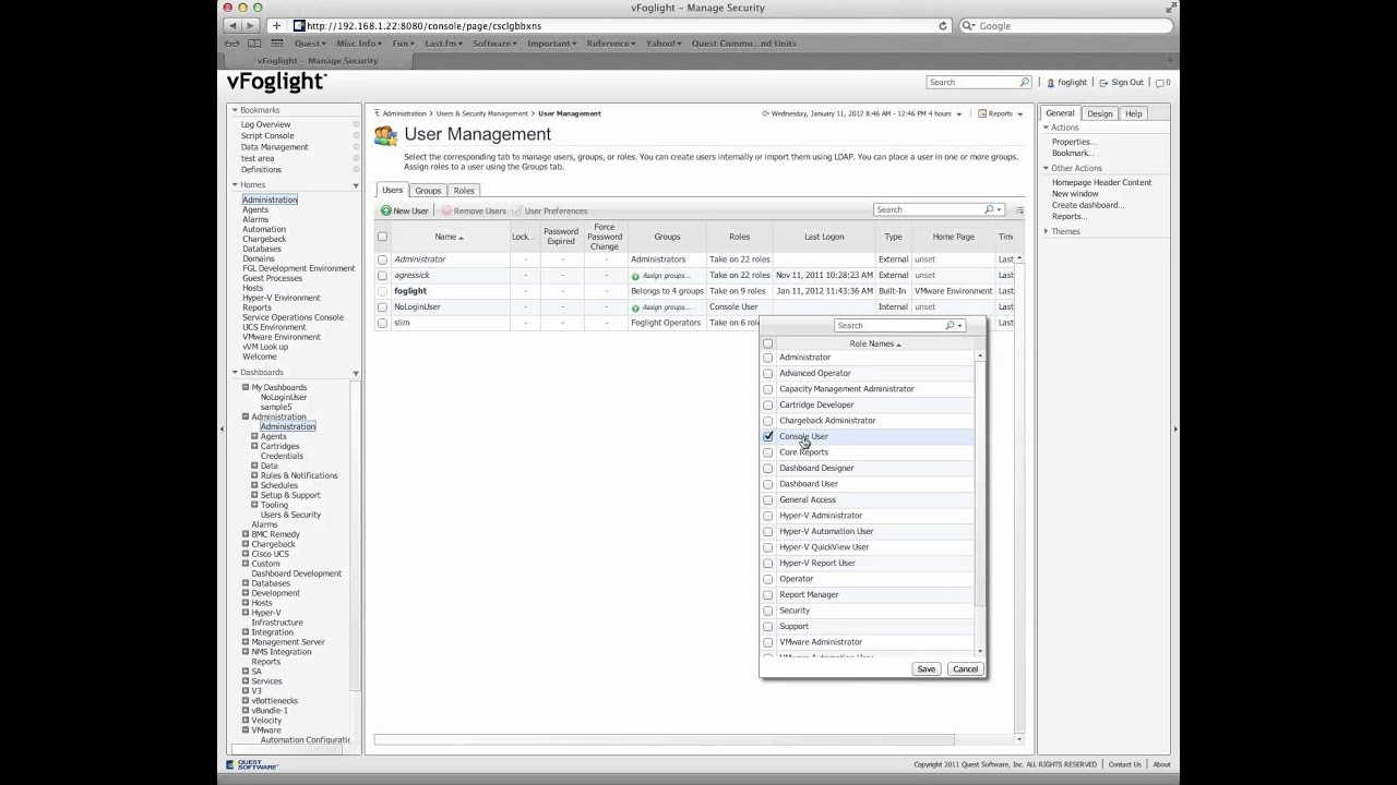 vFoglight NoLoginUser - YouTube