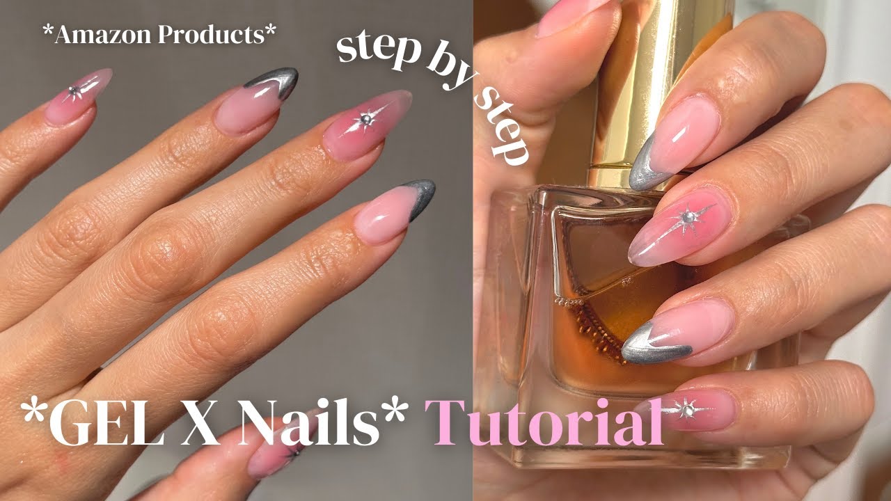 how to do gel x nails at home | Amazon Products only + beginner ...