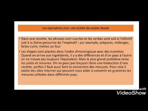 CM1 / P. écrite: Rédiger un texte prescriptif, Une recette de cuisine ...
