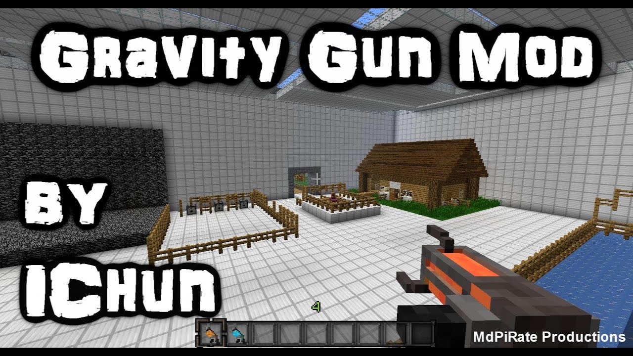 Minecraft: Gravity Gun Mod - YouTube