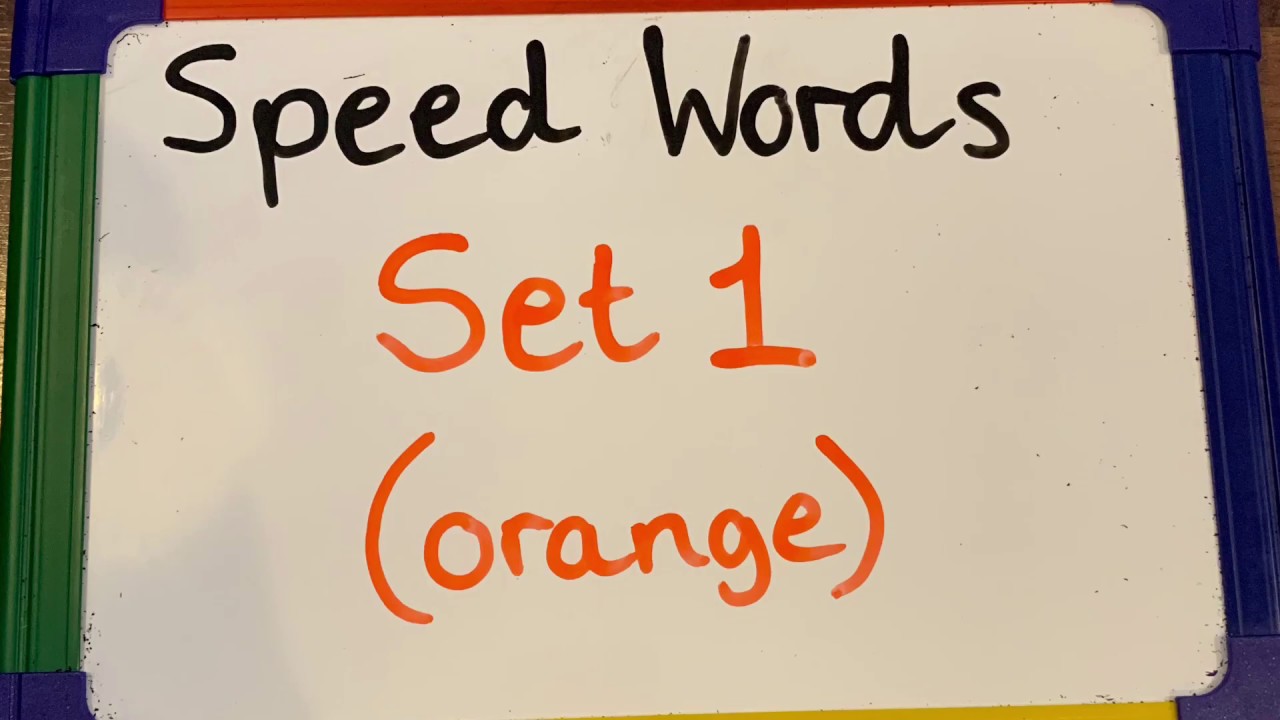 Speed Words Set 1.5 (orange) - YouTube