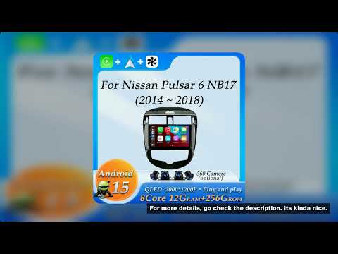 9 inch for Nissan Pulsar 6 NB17 2014 - 2018 Android 15 Wireless CarPlay Car Radio Video Multimedia P
