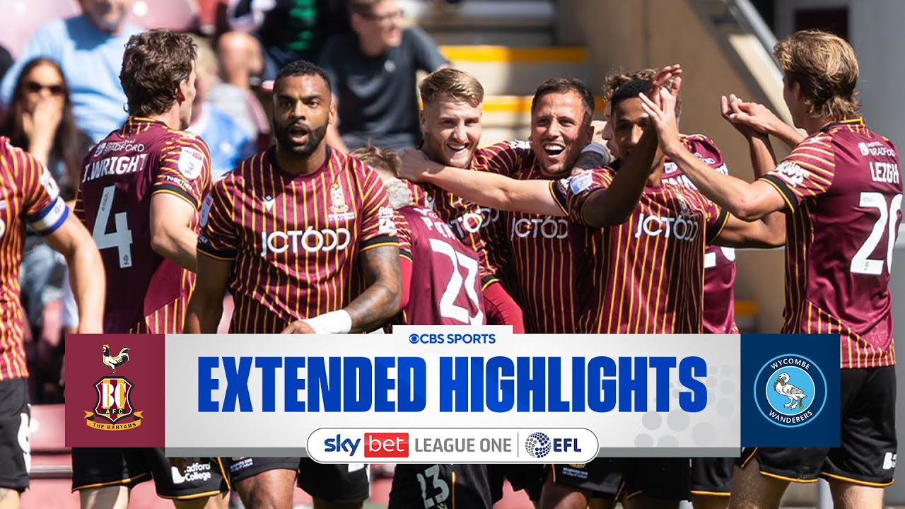 Bradford City vs. Wycombe Wanderers: Extended Highlights | EFL League ...