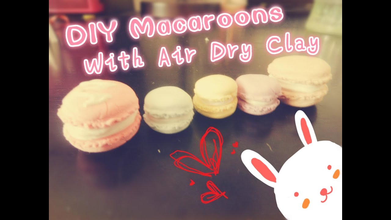 How to make a Macaroon with air dry clay - YouTube