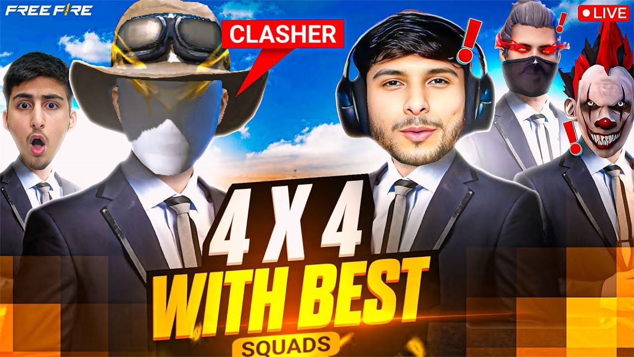 4v4 WITH BEST SQUADS 🔥 A_S ESPORTS VS BEST SQUADS 🌍 @NonstopGaming ...