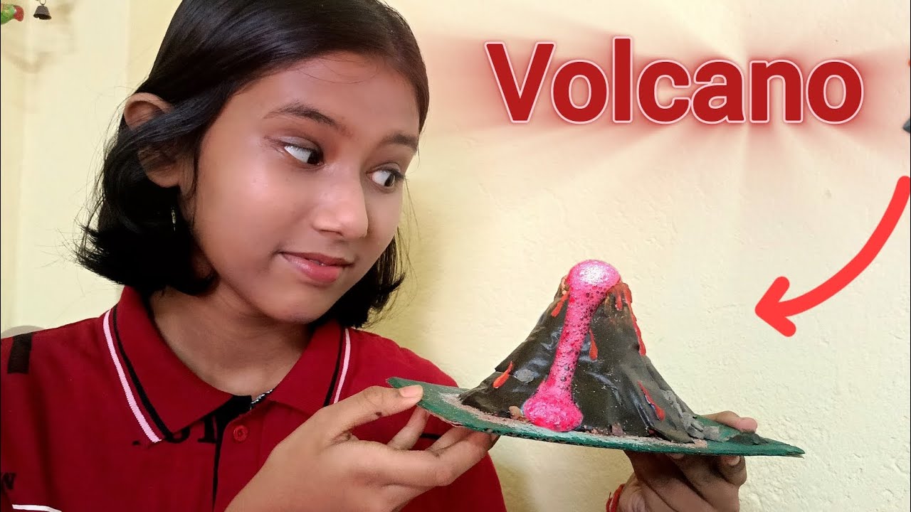 Diy Volcano making |school project|super clay - YouTube