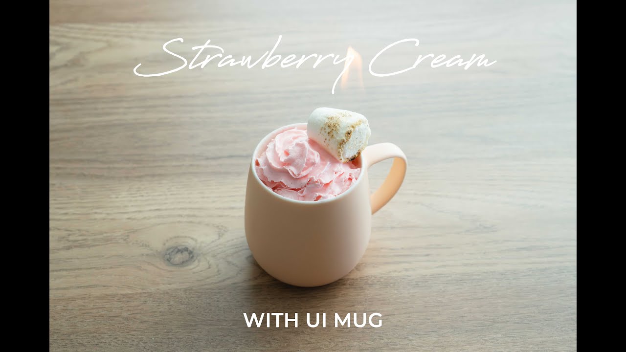Holiday Season Recipe! Strawberry Cream Coffee with Ui mug! - YouTube