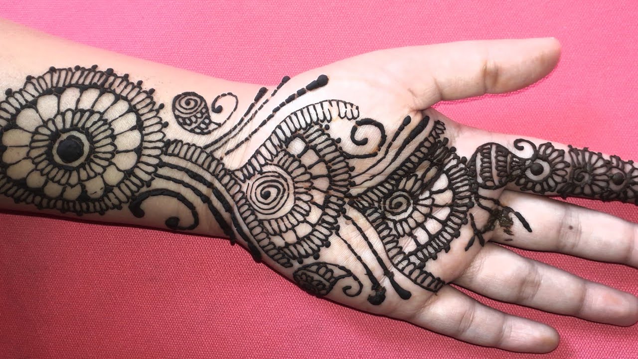 Arabic mehendi design | Beautiful mehendi design | Front hand mehendi ...
