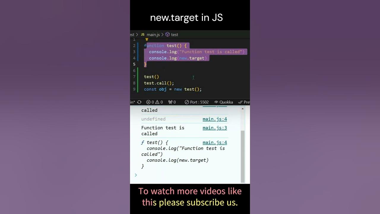 Interview Challenge 151 What Is Newtarget Function In Js Javascriptdev Youtube