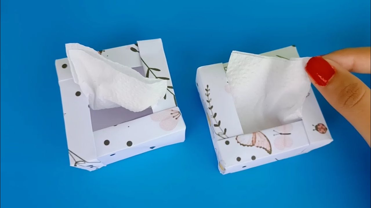 Easy Origami Tissue Box | DIY | How to make an Origami Tissue Paper Box ...