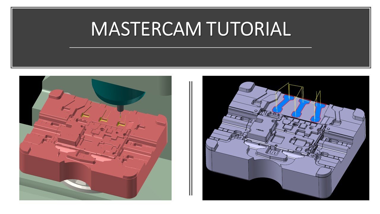MasterCAM Tutorial #82 | Mill 3D Mold - Scallop Finish Machining - YouTube