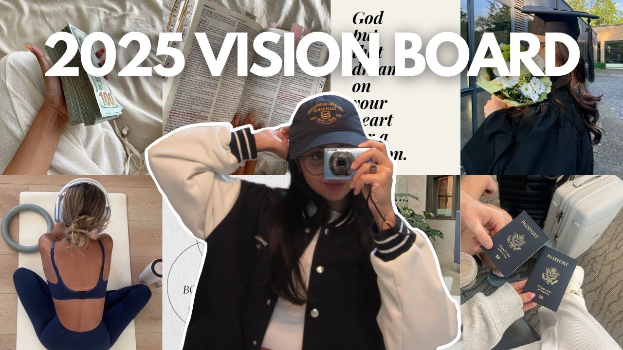 Crea un VISION BOARD que SI funcione 🌟 Resumen 2024, metas 2025, crea tu vision board conmigo ...