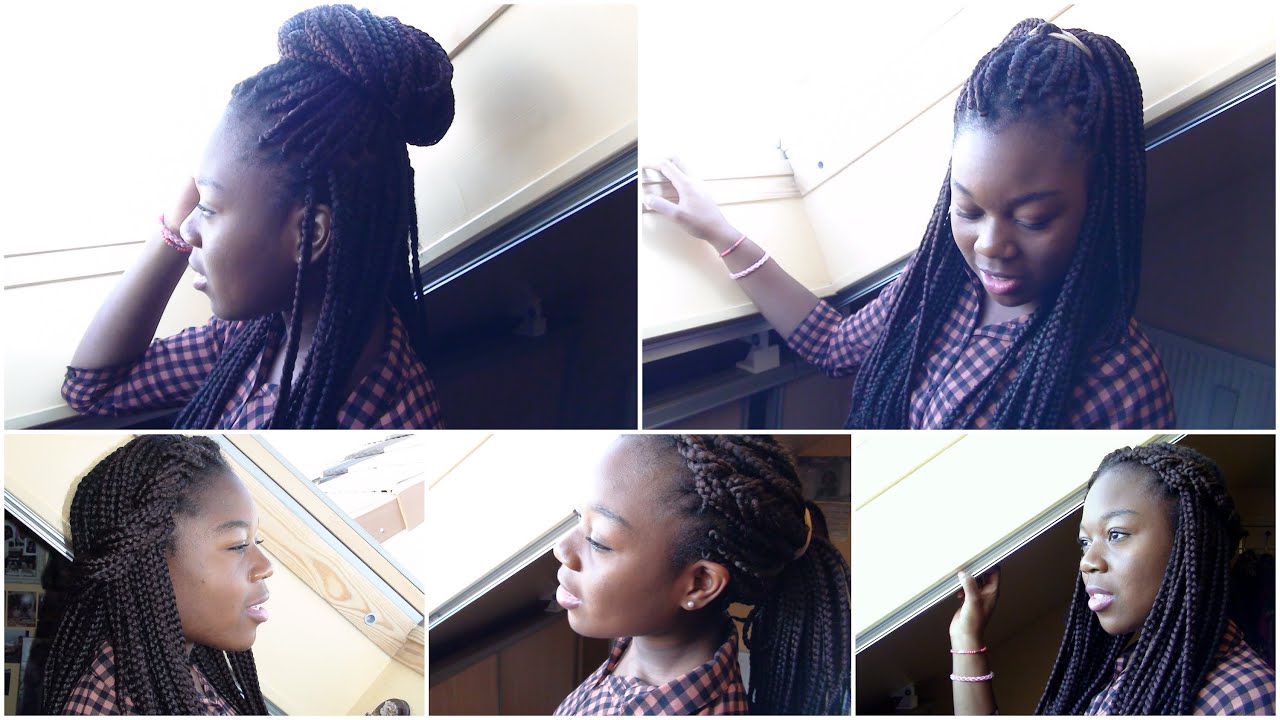 Hairstyle n°2 : Box Braids Hairstyle - Quick & Easy. - YouTube