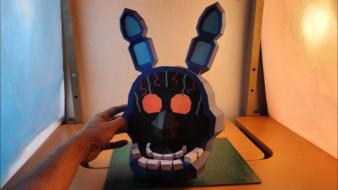 DIY Withered Bonnie Mask (Five Nights at Freddy’s) Using Cardstock ...