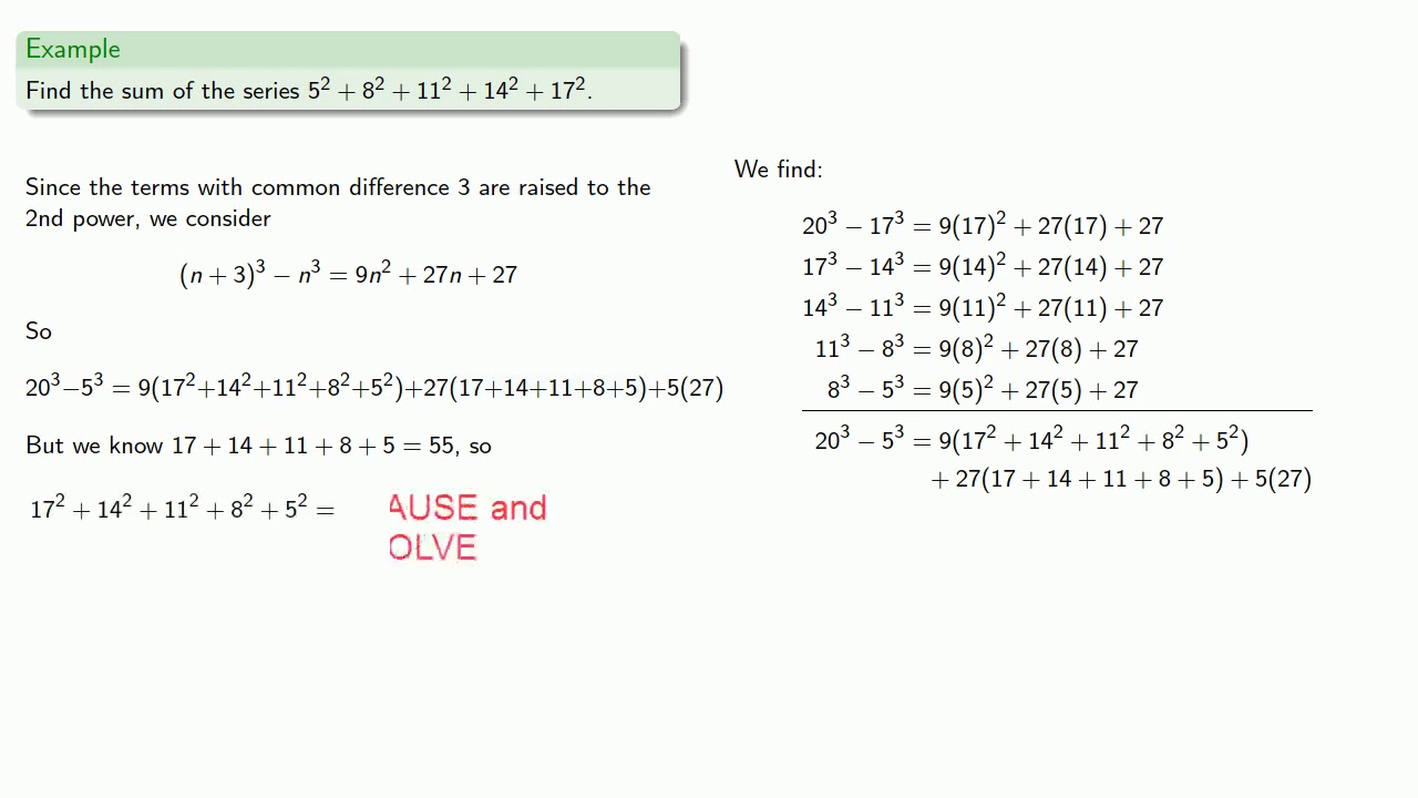 Pascal and Series Summation - YouTube