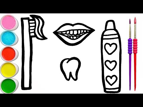 Draw a Picture of Oral Hygiene | Coloring & Painting for Kids ...