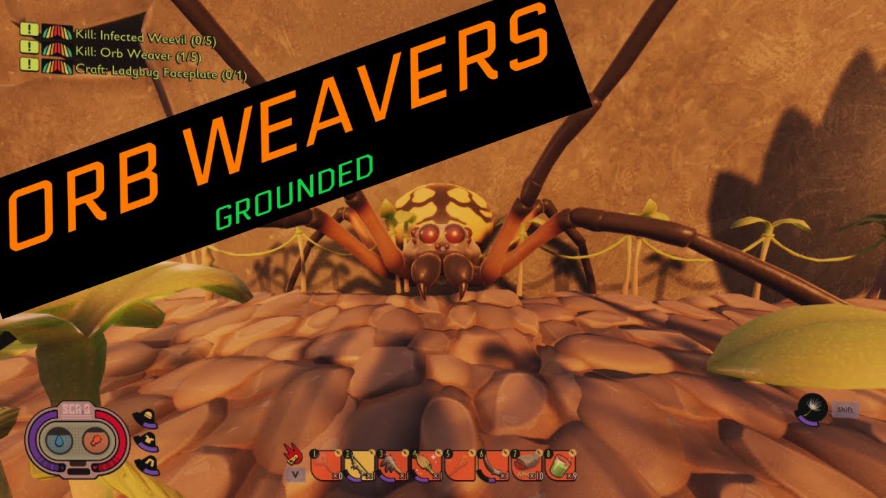 Orb weaver farming in Grounded - YouTube