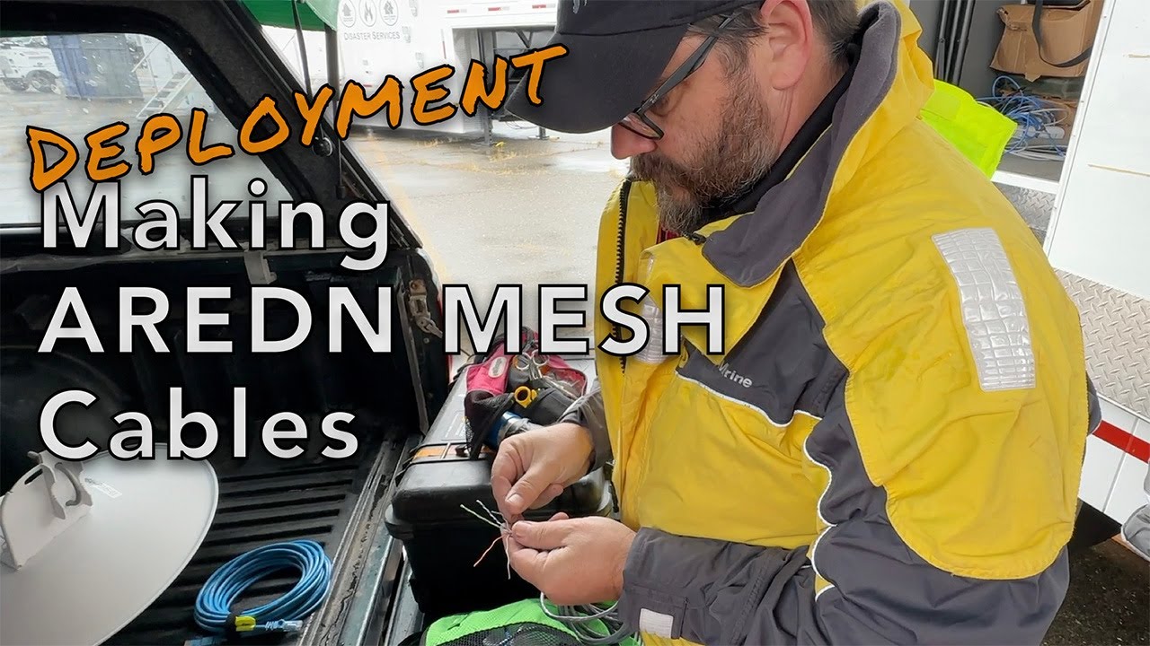 Making AREDN MESH Cables on a Field Deployment - YouTube
