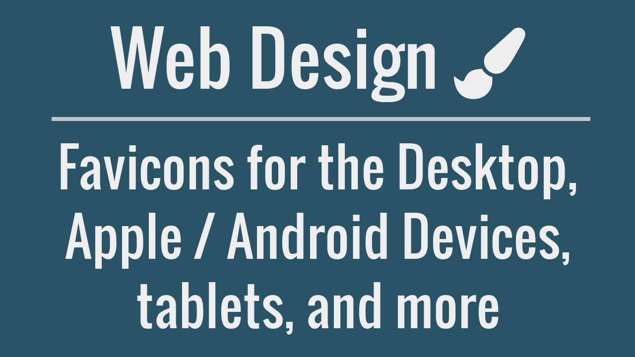 How to quickly create favicons for the desktop, Apple/Android devices ...