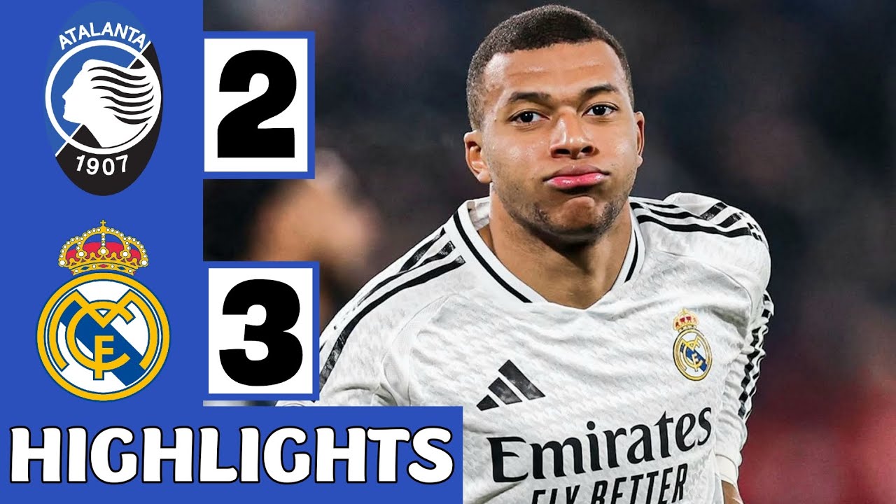 ⚪Atalanta vs Real Madrid 2-3 Extended HIGHLIGHTS | UEFA | Mbappe, Vini, Jude...GOALS - YouTube