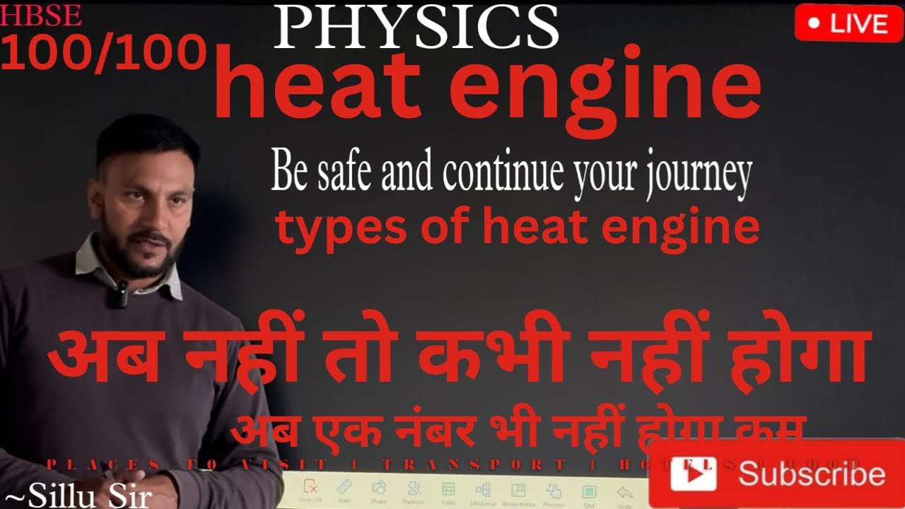11th class heat engine with diagram explaination and derivation ...