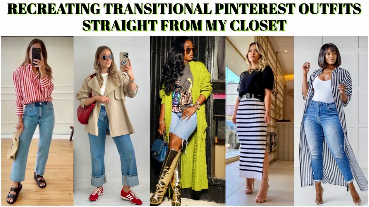 RECREATING TRANSITIONAL SUMMER-TO-FALL OUTFITS FROM PINTEREST - YouTube