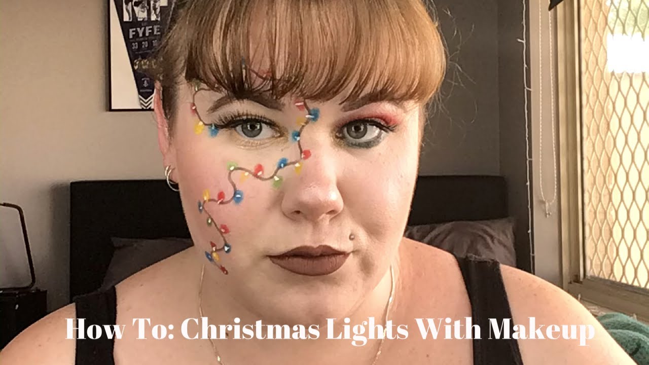 How To: Christmas Lights With Makeup - YouTube