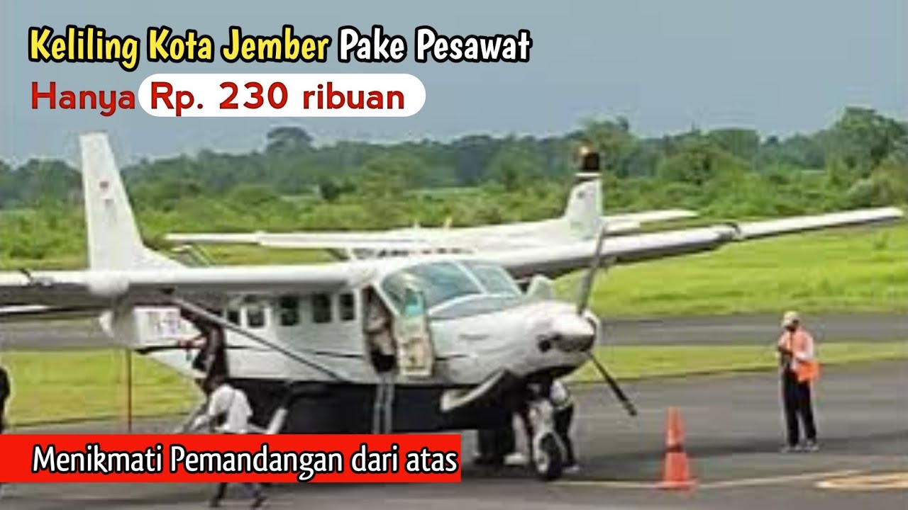 Detik-detik Pesawat PK-SNN take off dari Bandara Jember - YouTube