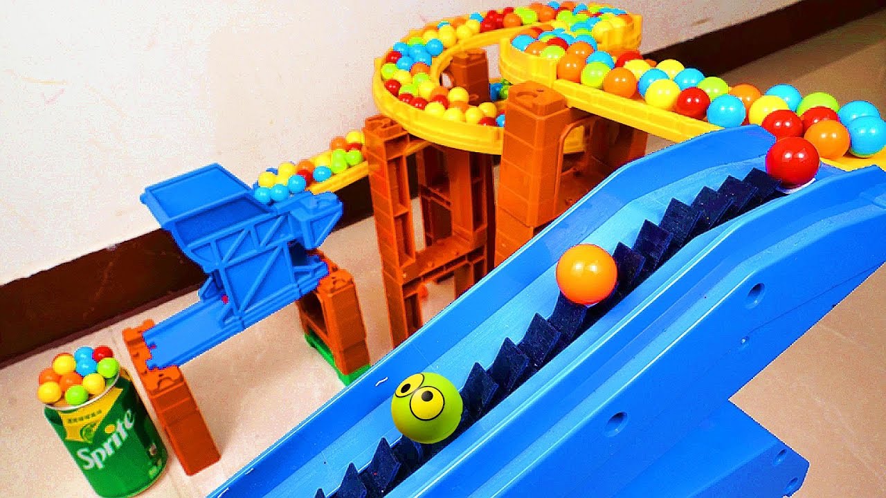 Ping Pong Marble Run Race ASMR # 4 ☆ Sprite Escalator ☆ Creative ...