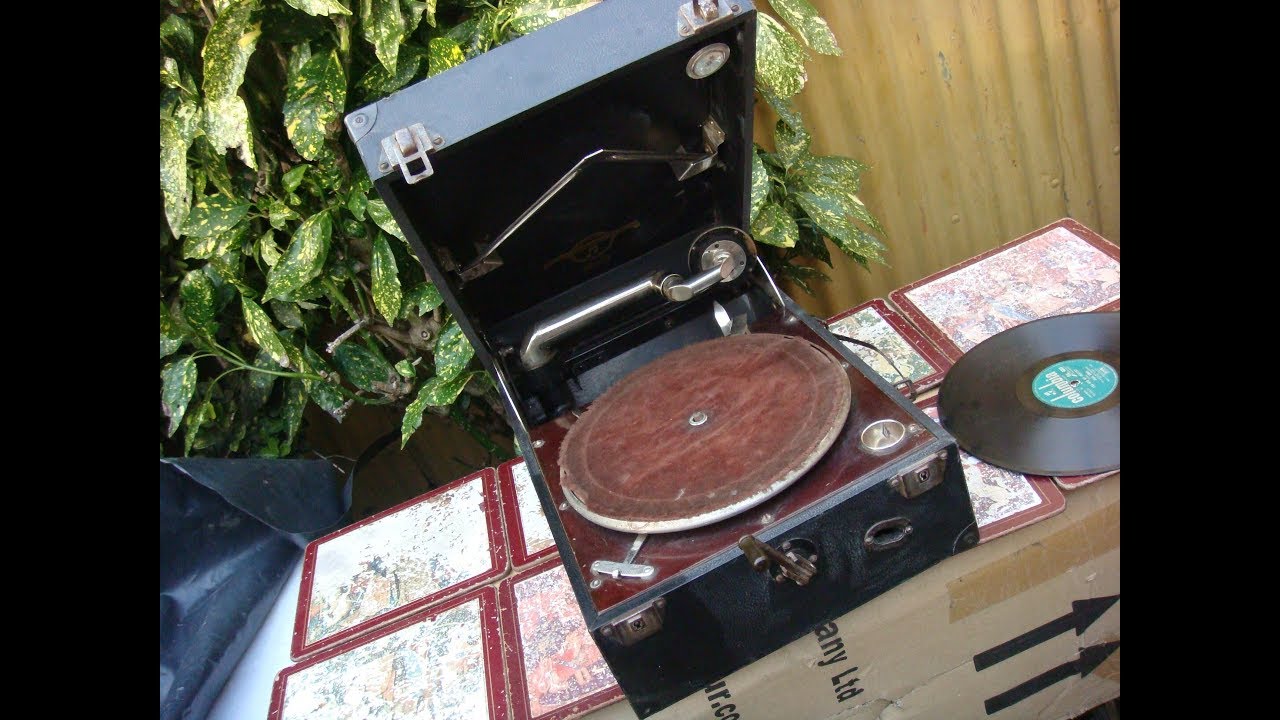 Vintage Old Columbia Portable Gramophone no 112A Poor Condition For ...