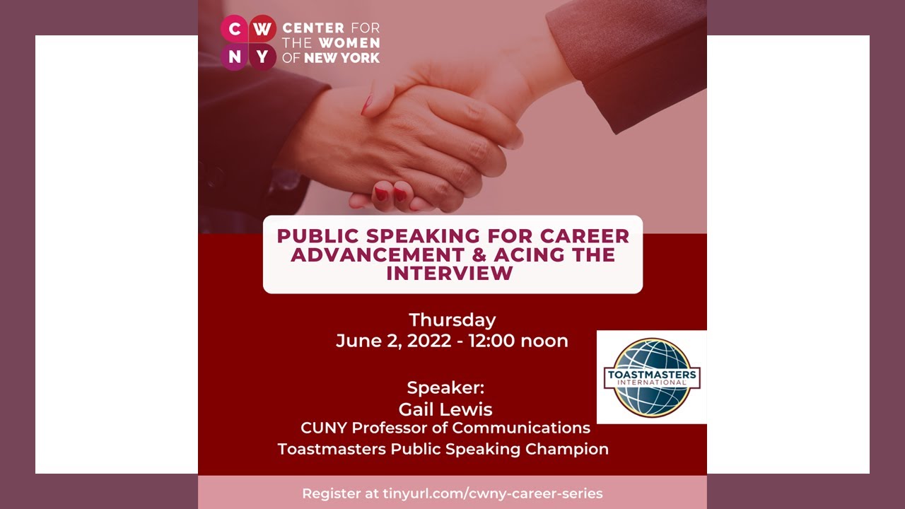 "Public Speaking & Acing Your Interview" - Career Workshop Series - YouTube