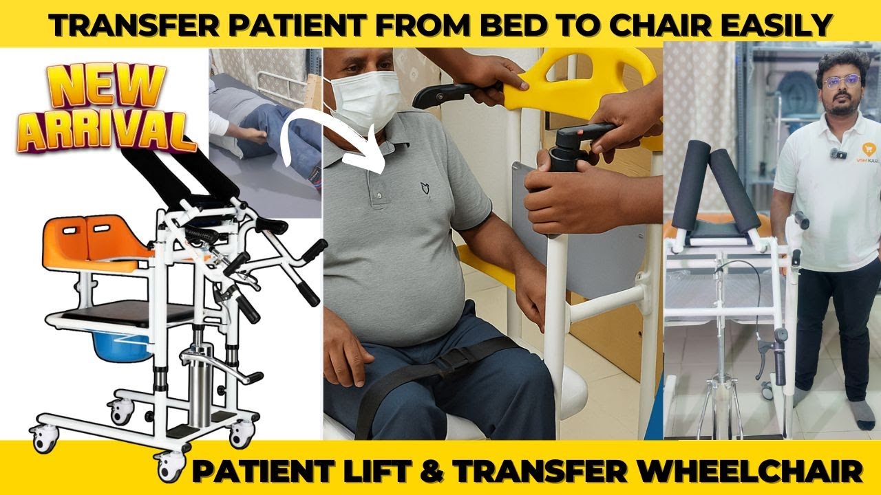 Patient Lift & Shift Wheelchair with Shoulder support | How to use ...