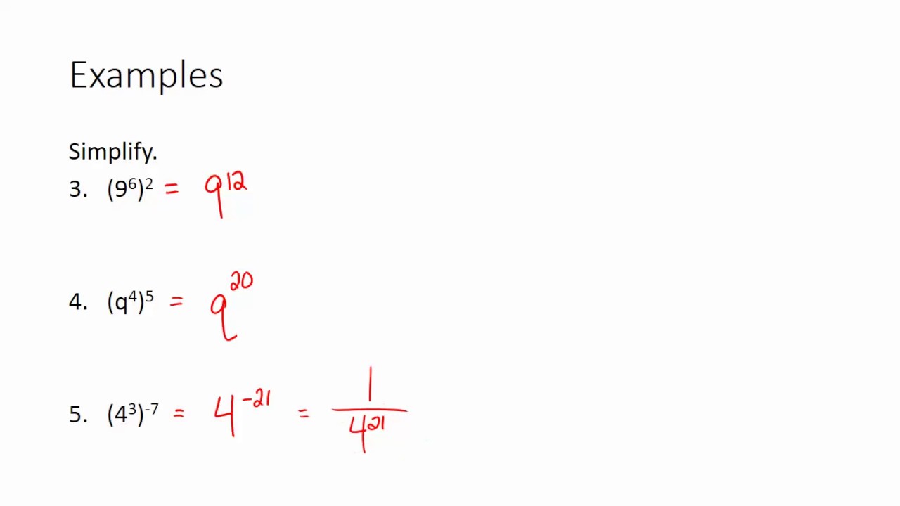 10 5 Powers of Monomials - YouTube