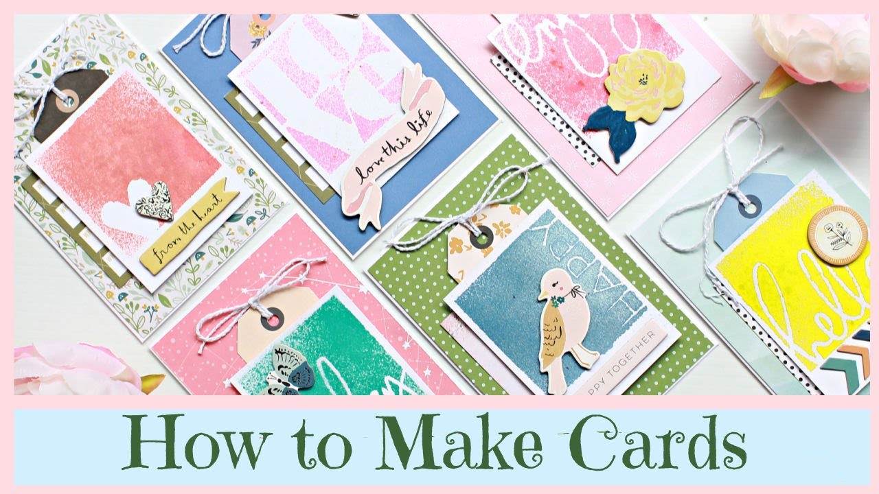 DIY Card Making Tutorial ~ Maggie Holmes and Heidi Swapp Inspired - YouTube
