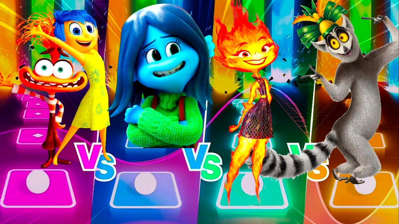 Inside Out 2 vs Ruby Kraken vs Ember Elemental vs Madagascar in Tiles ...