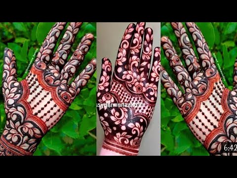 Most Beautiful Bharwa Mehndi Design For Front Hand|New & Stylish Bharwa ...