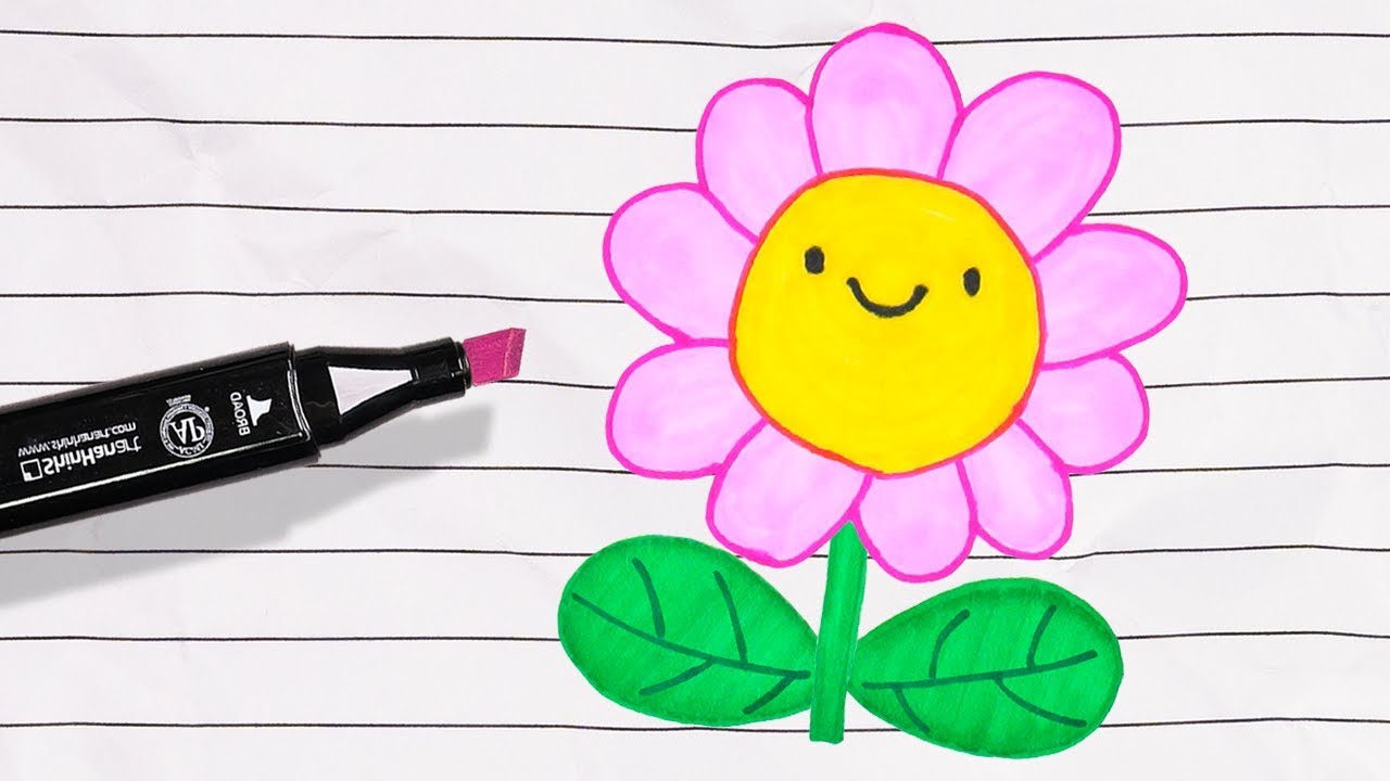 Let's Draw a Animated Flower! Learn Colors for Kids - YouTube
