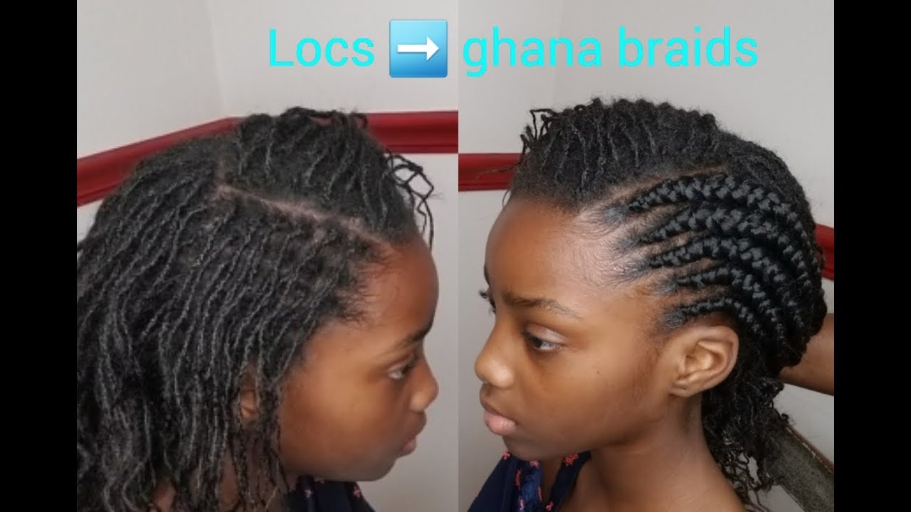 How to do Ghana braids over Locs! - YouTube