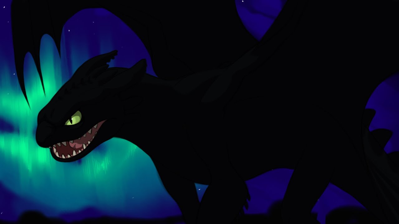 HTTYD - Toothless feeds Pouncer 2D Animation - YouTube