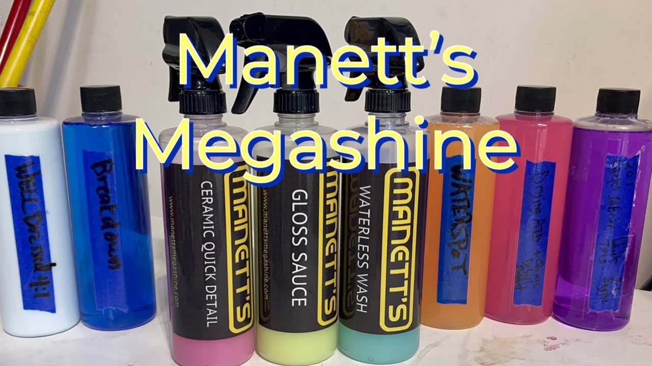 Manett’s Megashine/ Waterless Washing and Topper/ Gloss Sauce/ Auto ...