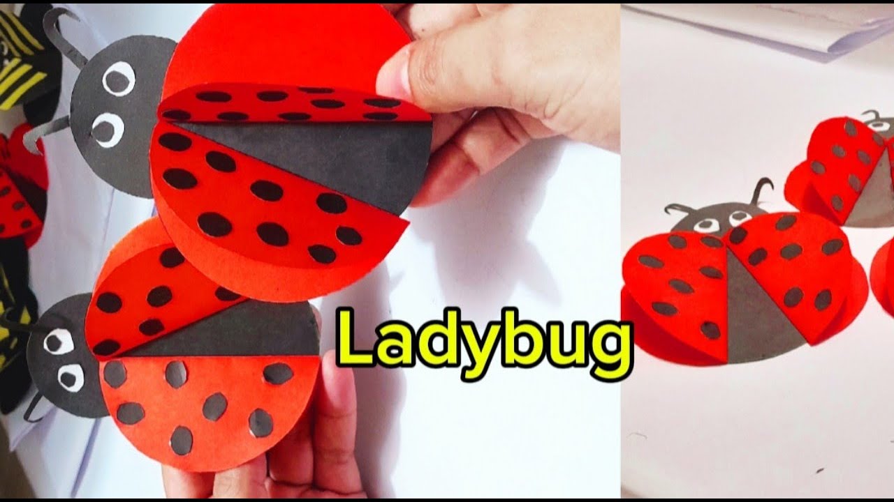 How to make origami paper ladybug || paper Ladybugs || ladybug 🐞 - YouTube