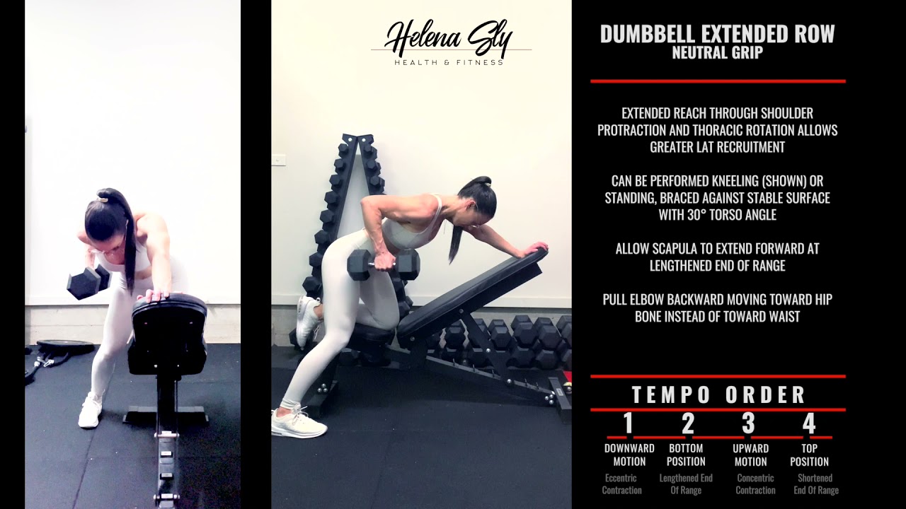 Dumbbell Extended Rows - YouTube