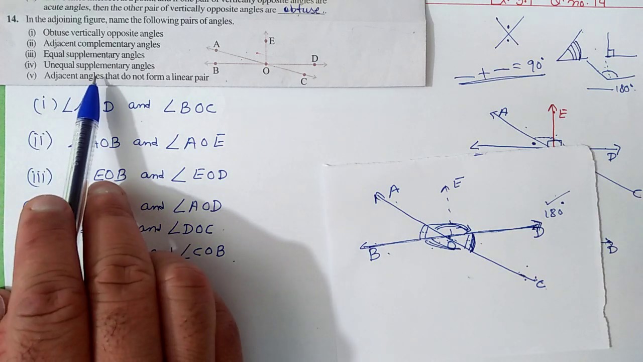 Q.14 Ex.5.1 Chapter:5 Lines and Angles | Ncert Maths Class 7 | Cbse ...