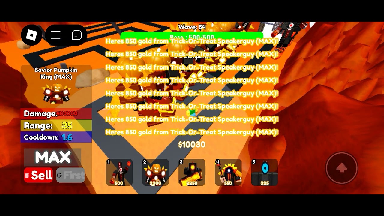 *New* Divine Savior Pumpkin King Max Stats Showcase |Bathroom Tower ...
