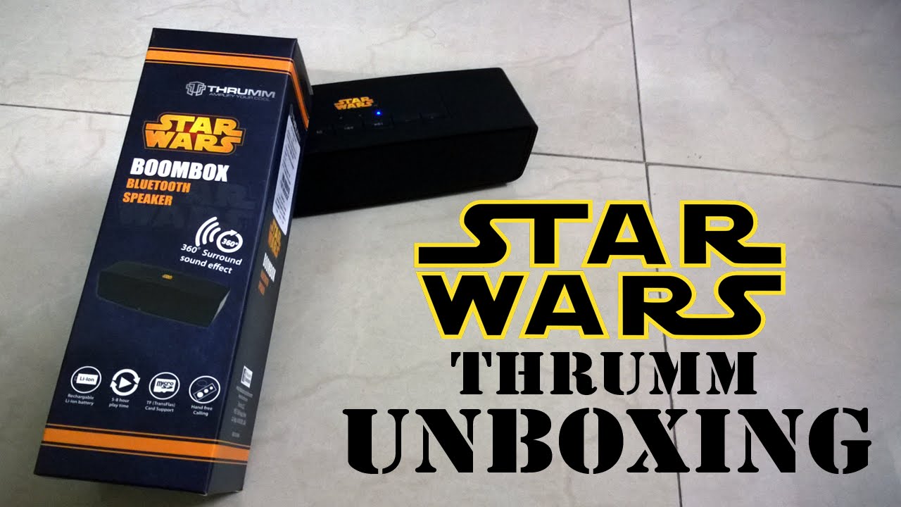 STAR WARS THRUMM Boombox Bluetooth Speaker Unboxing - YouTube