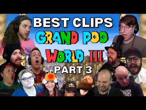 The BEST Clips of Grand Poo World 3 - Part 3 - Streamers Play BarbarousKing's SMW hack